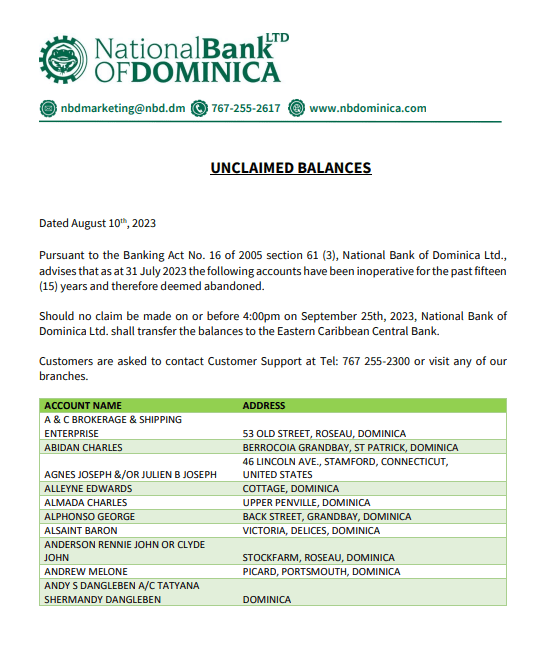 News & Updates – National Bank of Dominica Ltd.